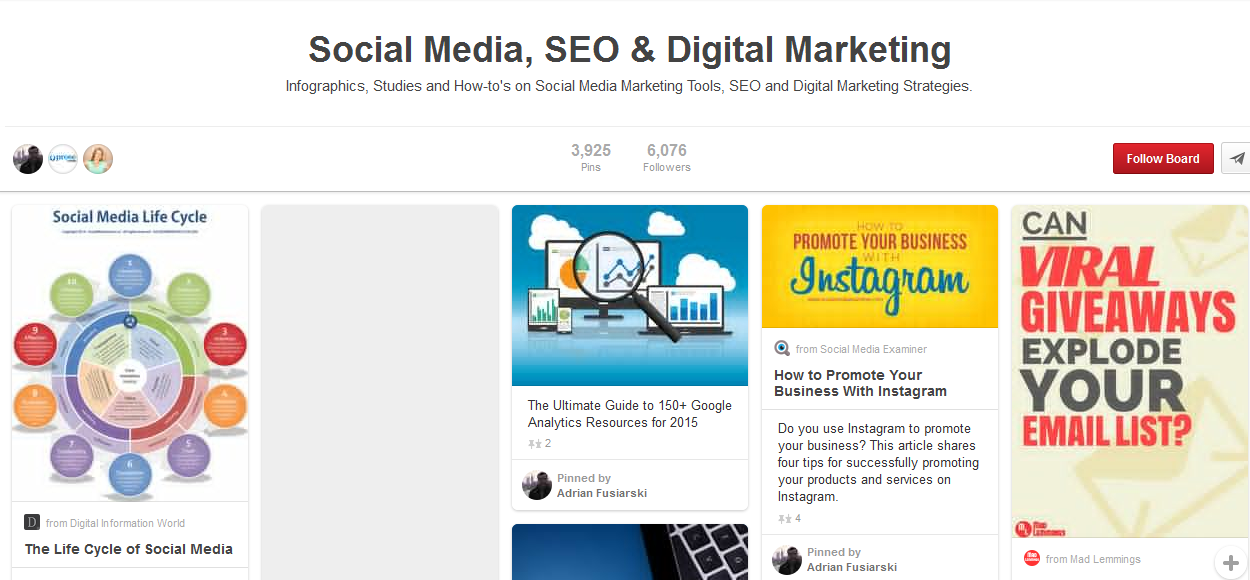 27 Awesome Social Media Marketers to Follow on Pinterest