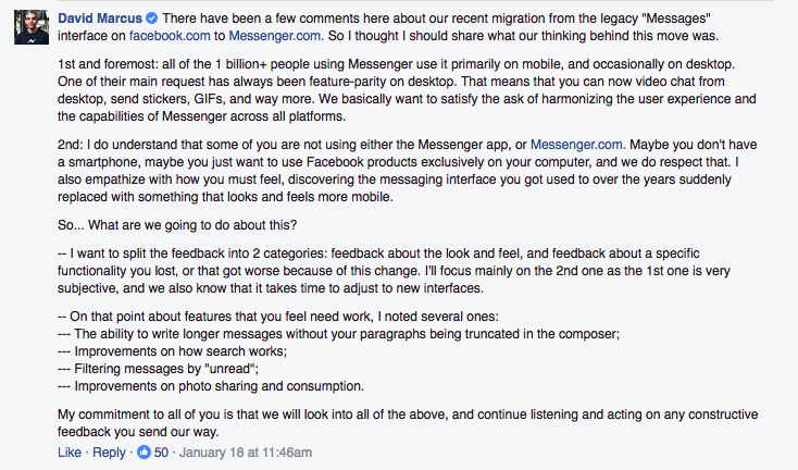Goodbye Facebook Inbox - Hello Facebook Messenger Web App